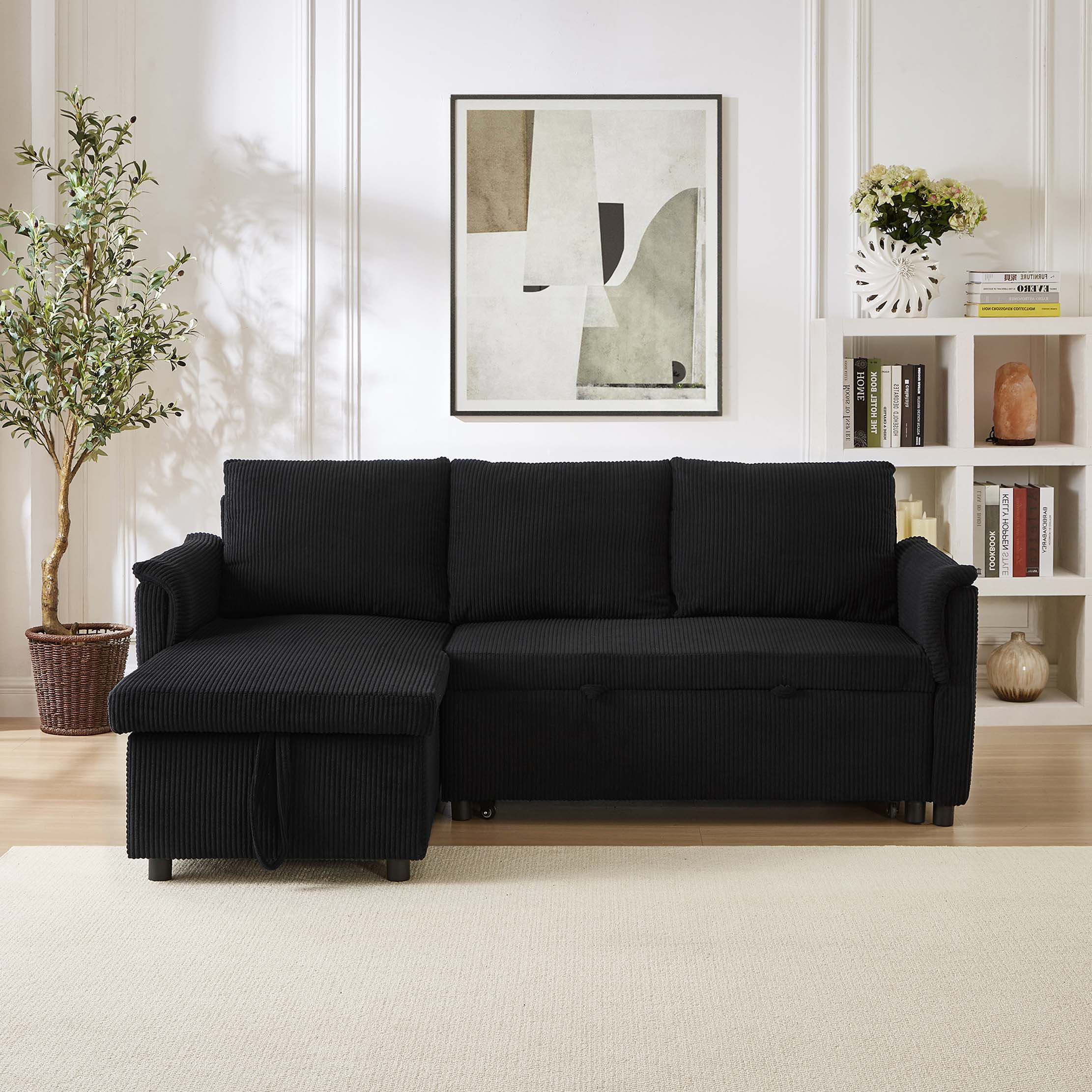 George Oliver Loveseat Sofa With Chaise Lounge L-Shaped Modular ...