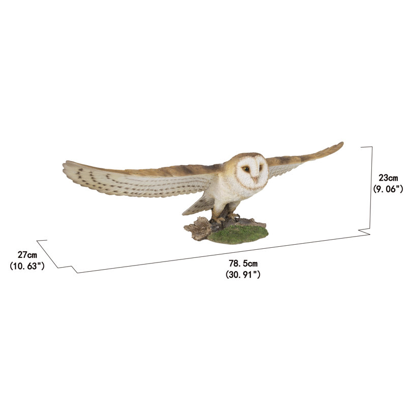 Hi-Line Gift Ltd. Barn Owl Flying Statue | Wayfair