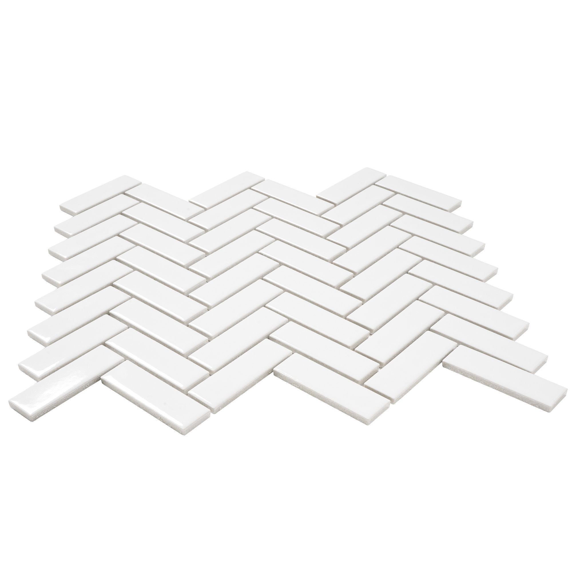 Parvatile (38178) 1" x 3" Porcelain Chevron Mosaic Wall & Floor Tile ...
