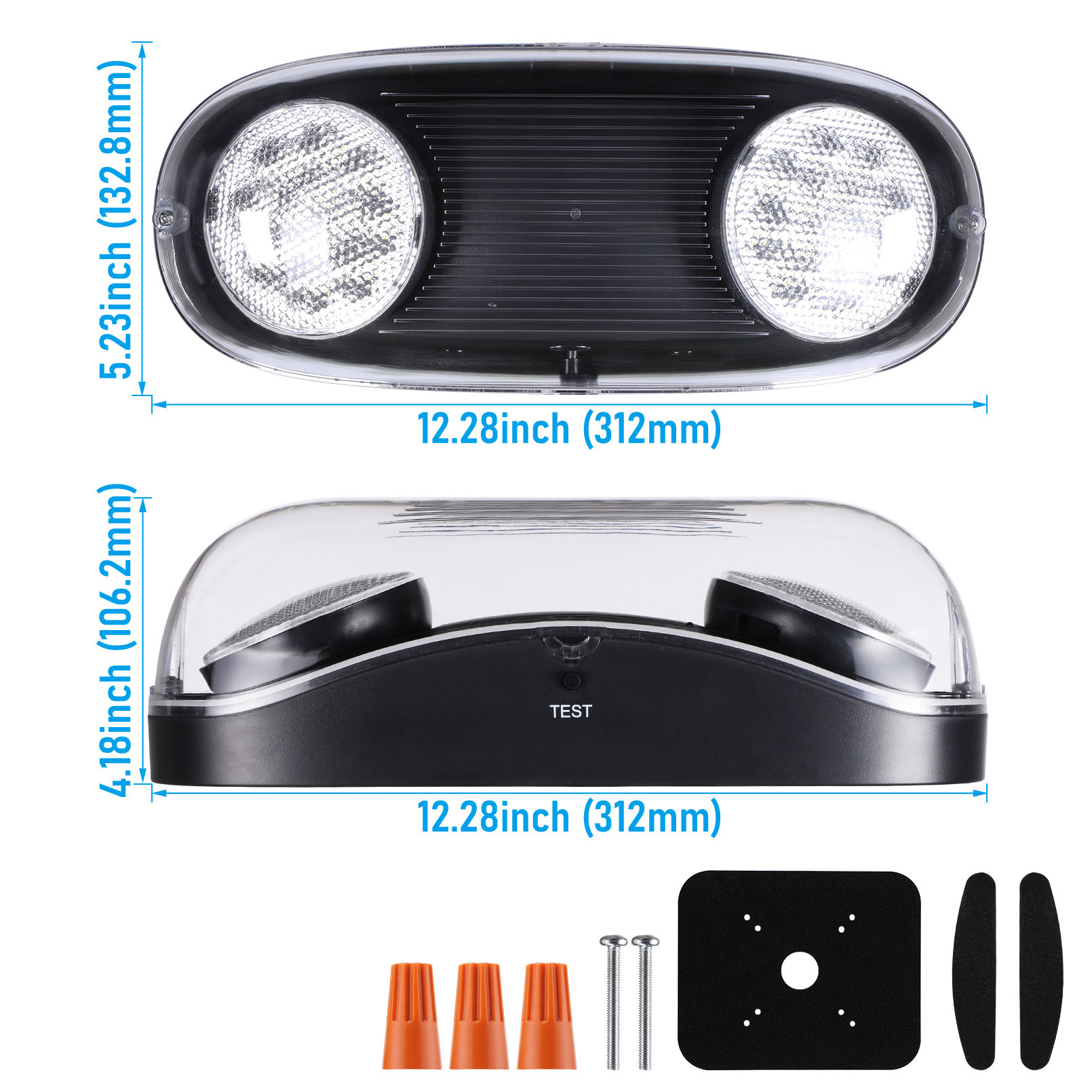 LEONLITE Led Emergency Exit Light With Battery Backup, 2 Adjustable ...