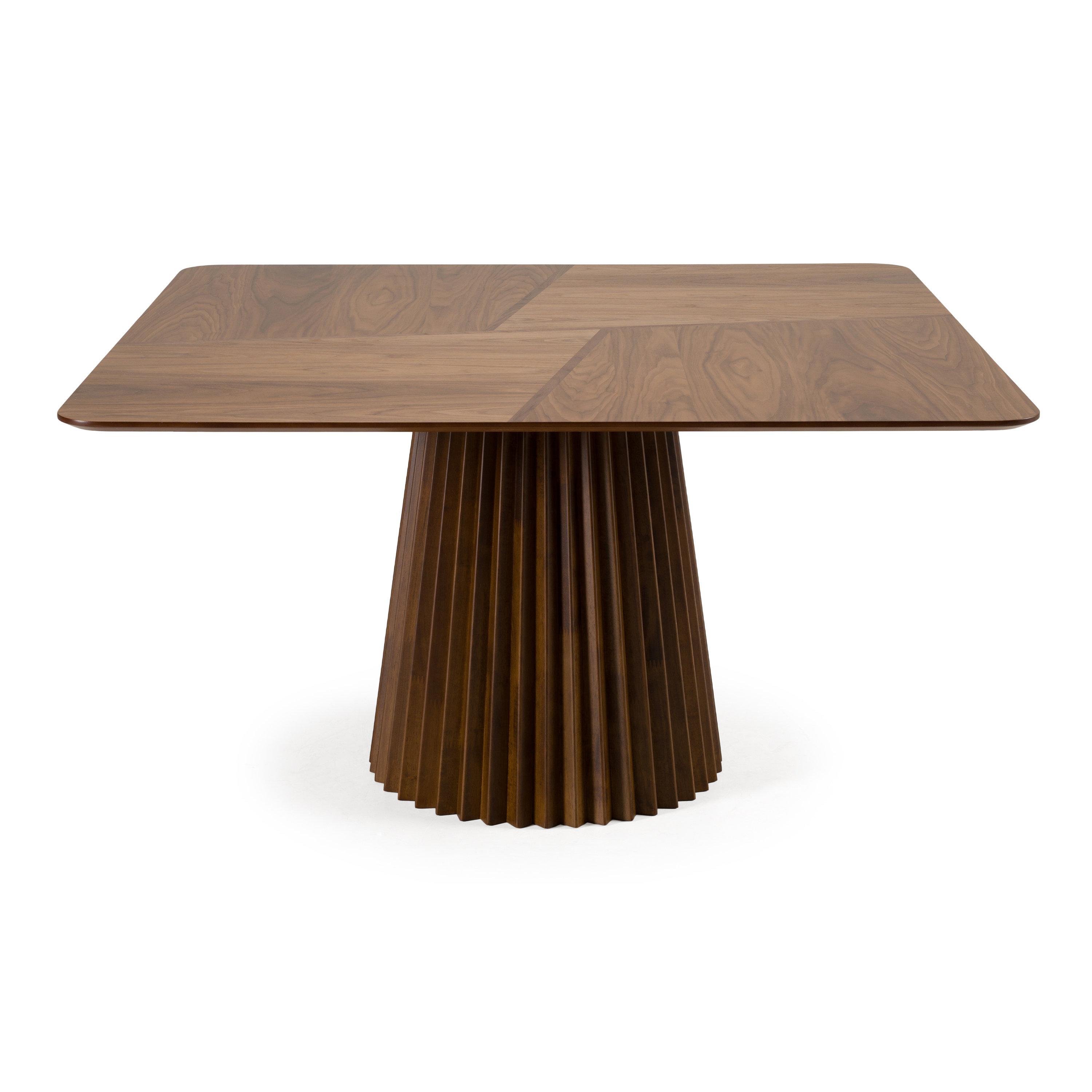 Latitude Run® Platte - Mid-century Modern Walnut Square Dining Table ...