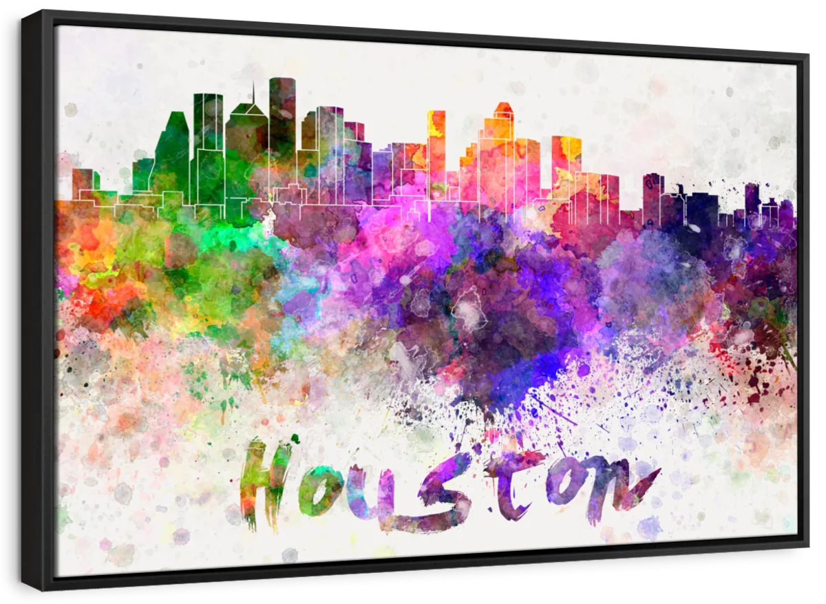 Ebern Designs City " Houston Skyline Colors " | Wayfair