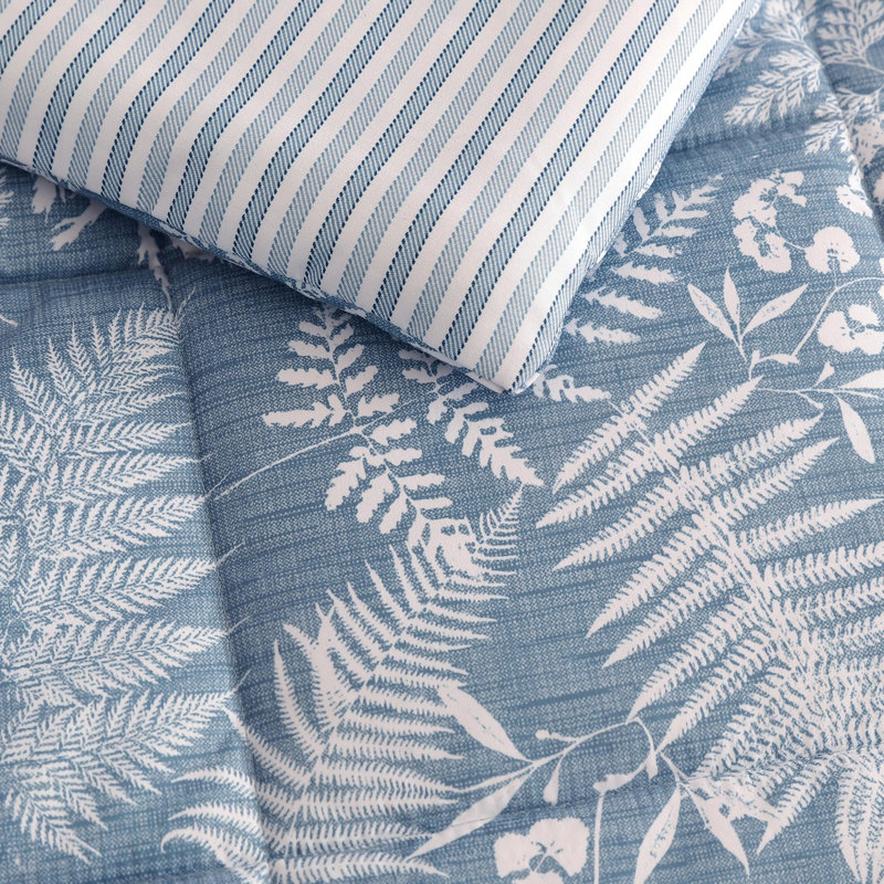 Eddie Bauer Fern Garden Blue Reversible Comforter Set & Reviews | Wayfair