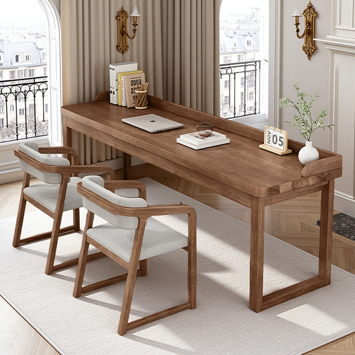 Hokku Designs Minimalist Rectangular Solid Wood Desks | Wayfair