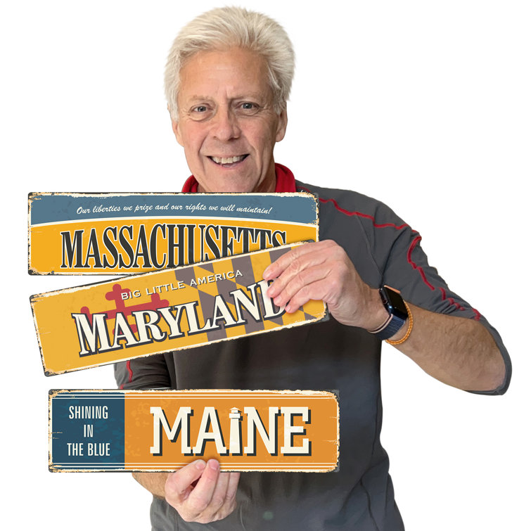 SmartSign Vintage Massachusetts State Sign | Wayfair
