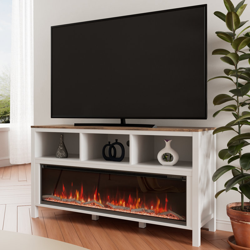 Gracie Oaks Trevaughn TV Stand for TVs up to 65" with Electric ...