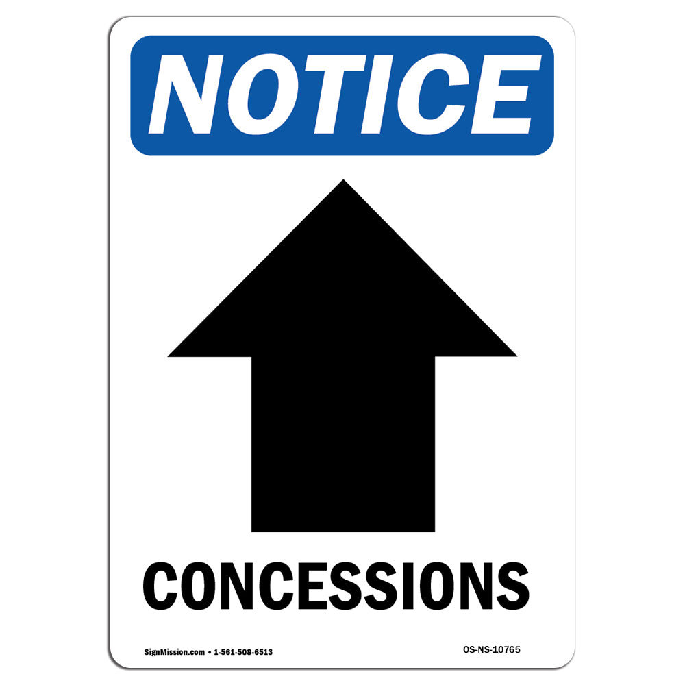 SignMission Concessions up Arrow Sign | Wayfair
