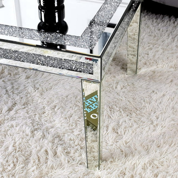 Mercer41 Amla Modern Mirrored Glass Coffee Table & Reviews | Wayfair