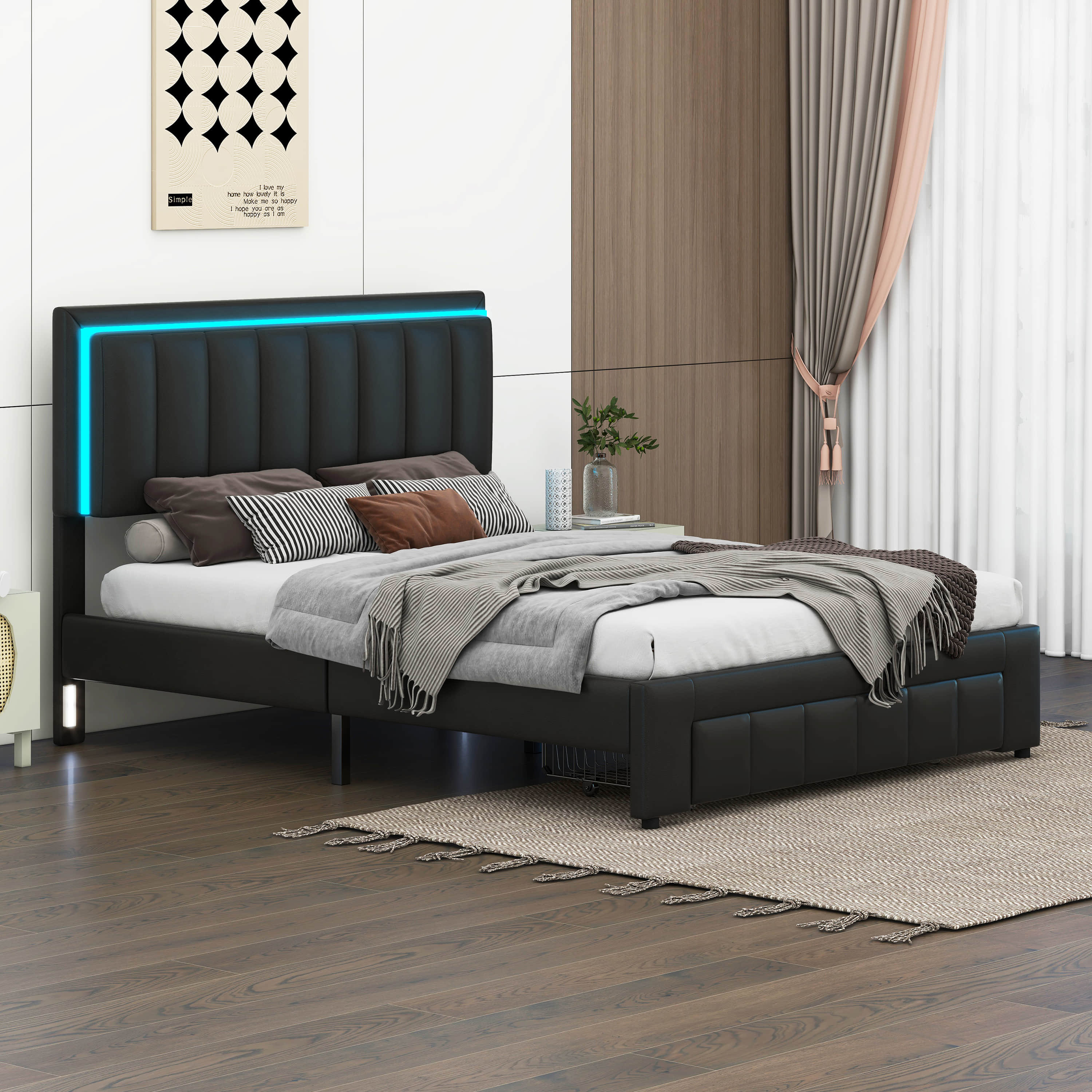 Ivy Bronx Jermeka Upholstered Panel Storage Bed | Wayfair