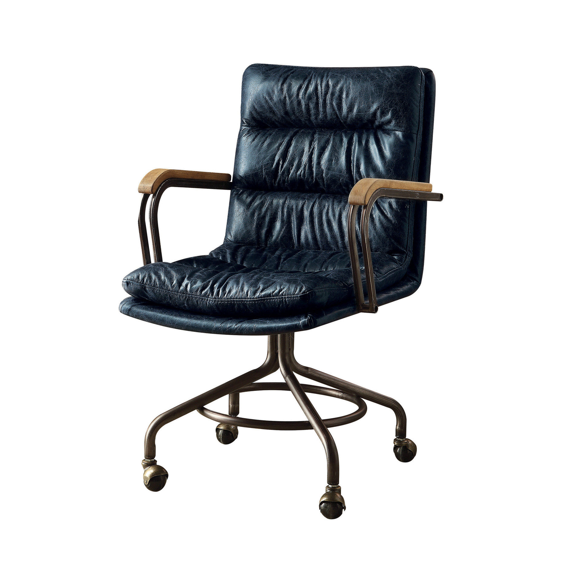 Wildon Home® Sophisticated Office Chair In Vintage Leather Finish With ...