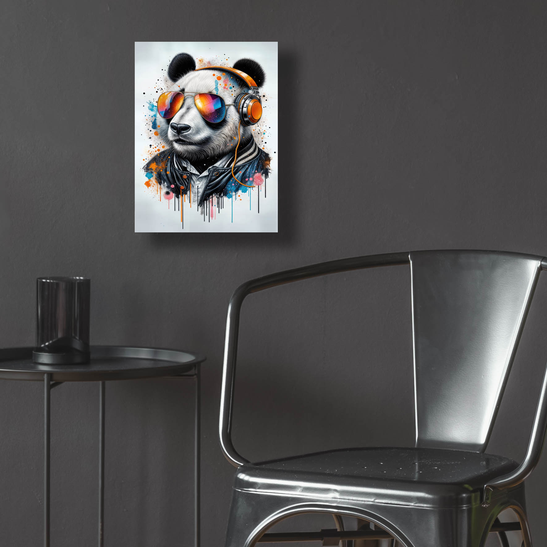 Trinx 'Modern Panda' by Rey Klimt Acrylic Glass Wall Art | Wayfair