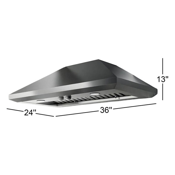 Elica 36" Leone 1200 CFM Ducted Wall Mount Range Hood | Wayfair