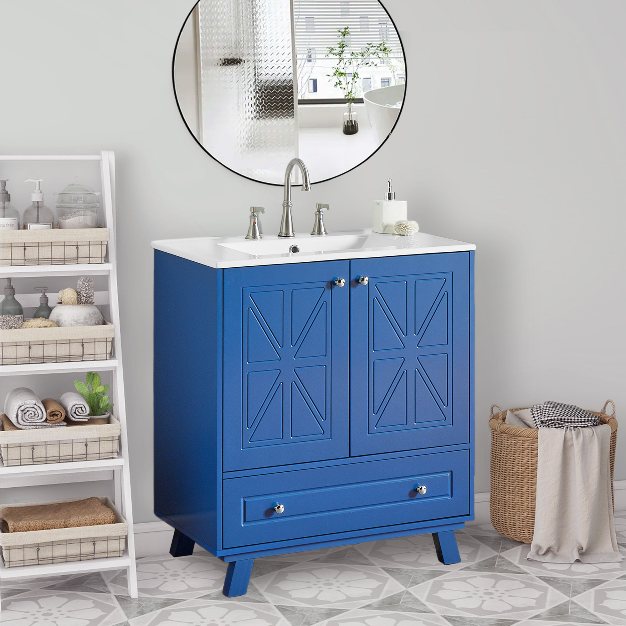 Yafa Premium Classic Bathroom Vanity with with Ample Storage | Wayfair