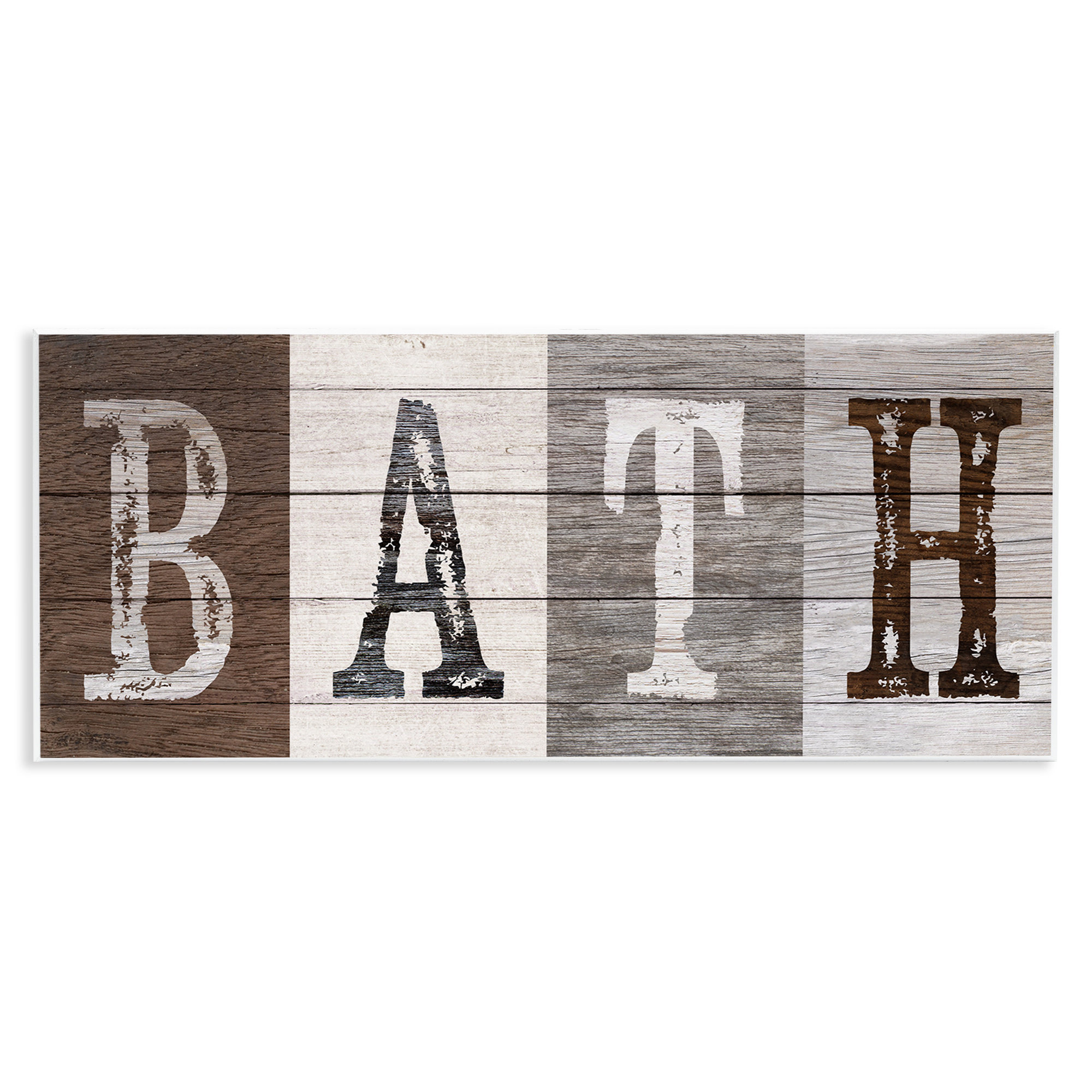 Ophelia & Co. Rustic Bath Letters Wall Plaque, design by Susan Arnot ...