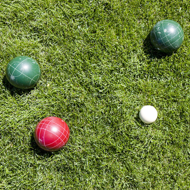 Hey! Play! Bocce Ball Set - Lawn Game for Backyard, Beach, or Wedding ...