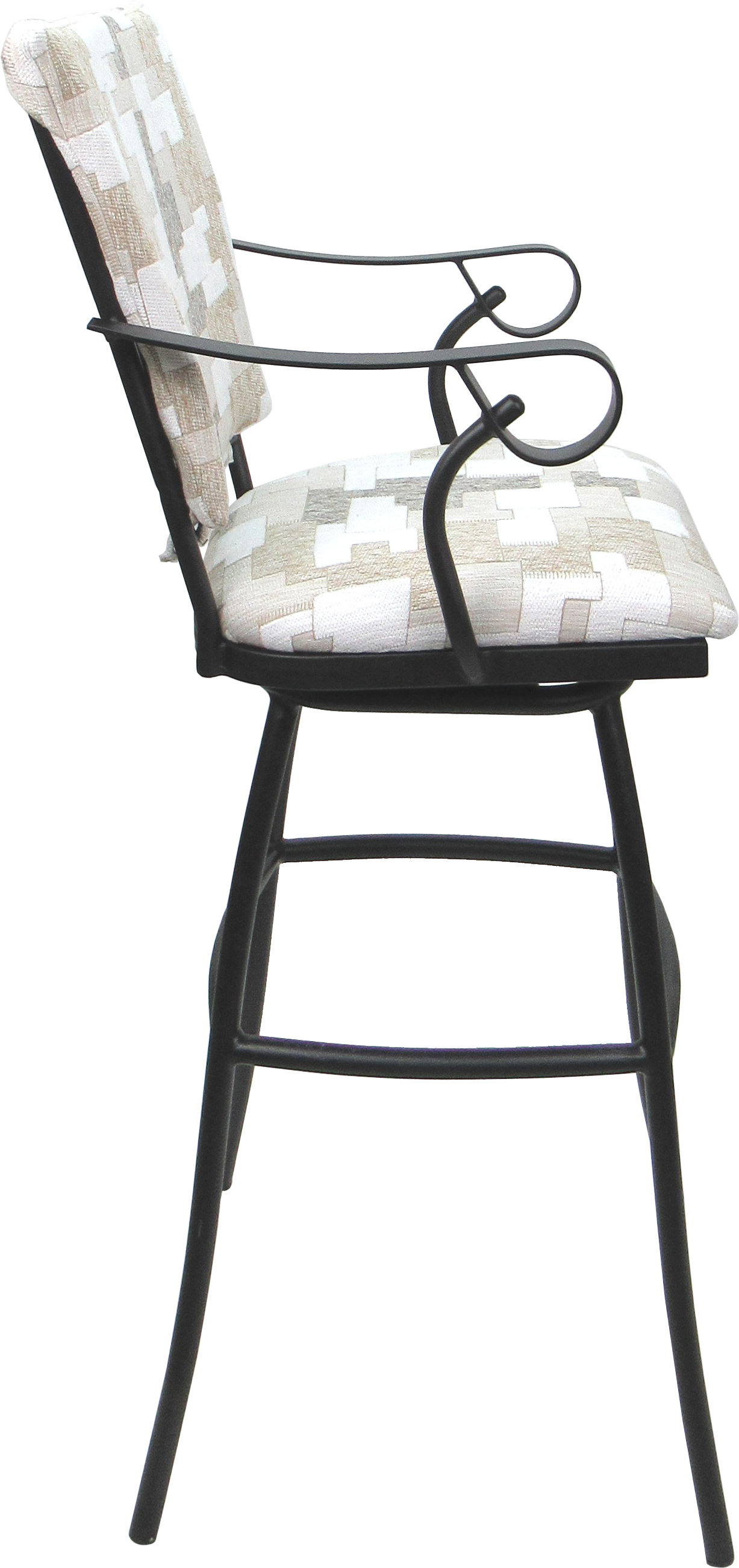Lark Manor™ Outdoor Indoor Counter Stool 26" Seat Padded Back With Arms ...