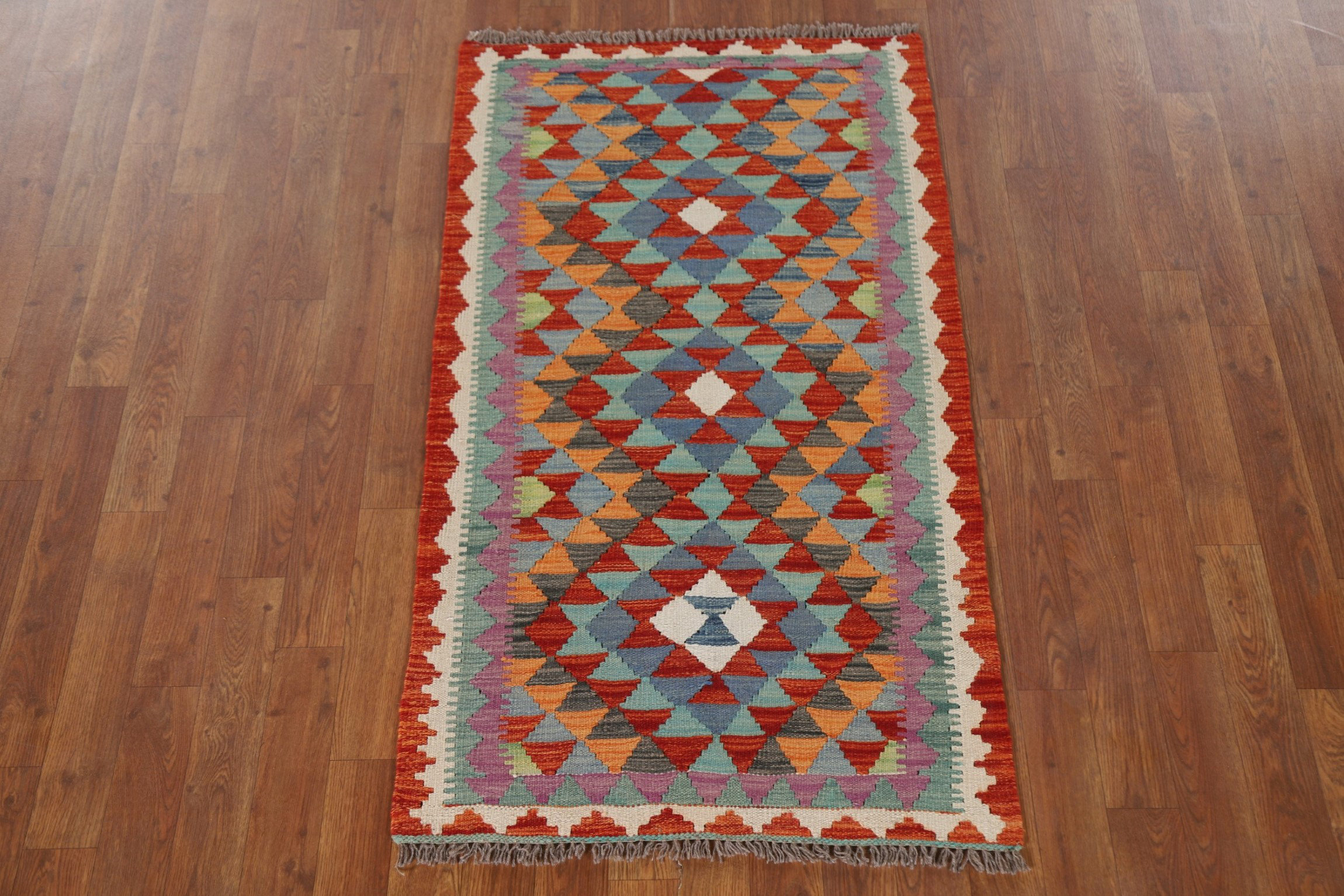 Dakota Fields South Western Kilim Reversible Wool Rug 3x4 | Wayfair