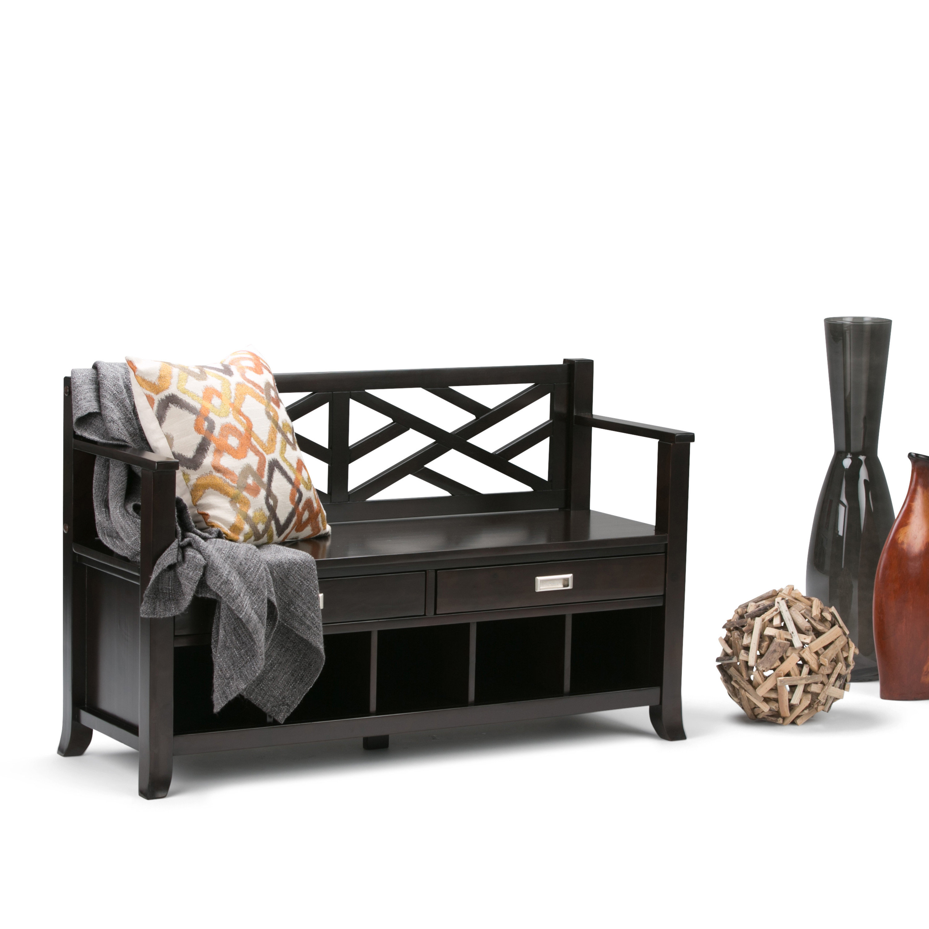 Charlton Home® Osterberg Solid Wood Storage Bench & Reviews | Wayfair