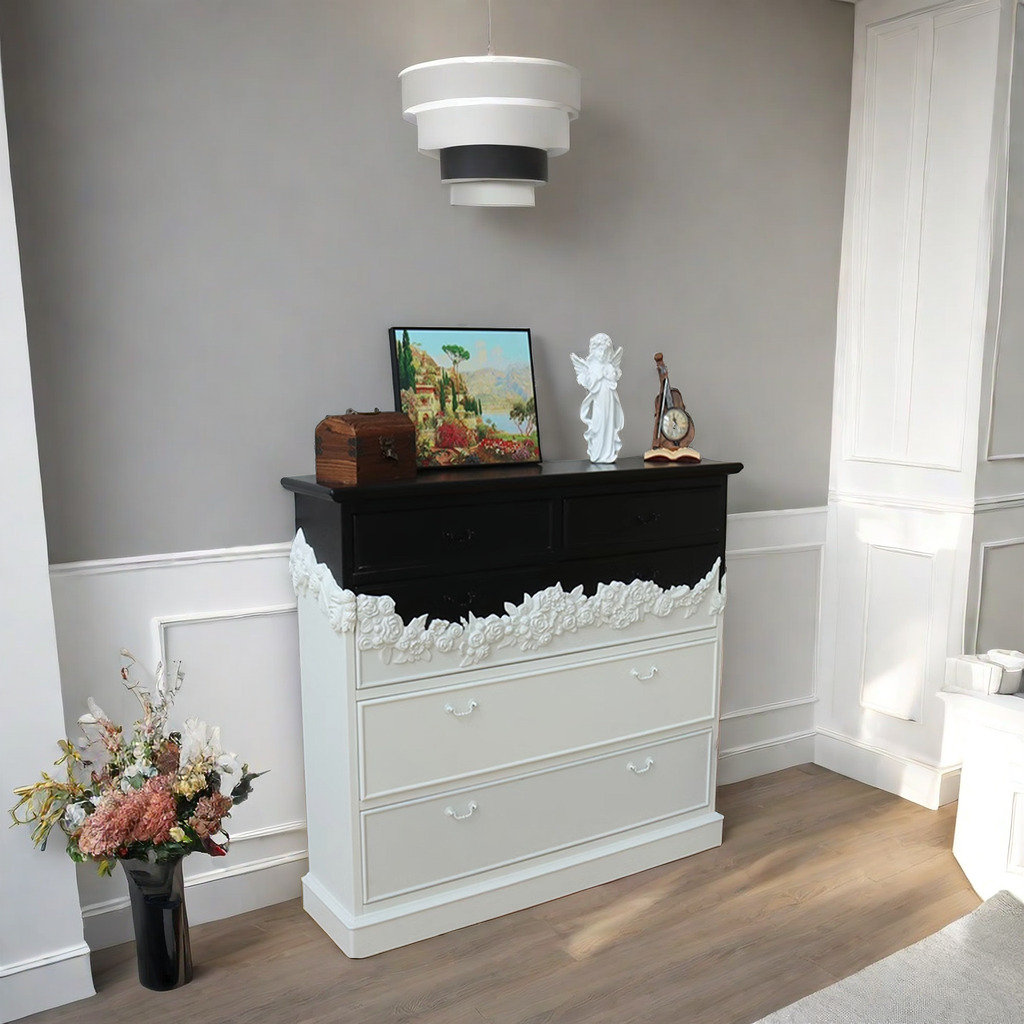 Atta Avenue Modern Carved Rose Accent Cabinet - Wayfair Canada