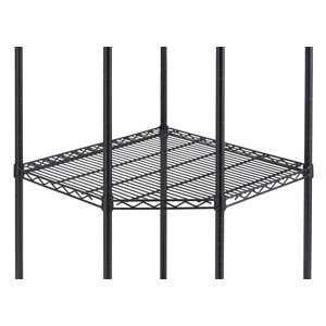 TRINITY PRO Black 4-Tier NSF Corner Steel Wire Garage Storage Shelving ...