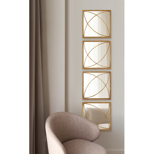 House of Hampton® Jiera Metal Mirror Set 4 Piece | Wayfair
