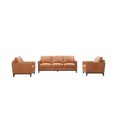 Joss & Main Tora Leather Living Room Set | Wayfair