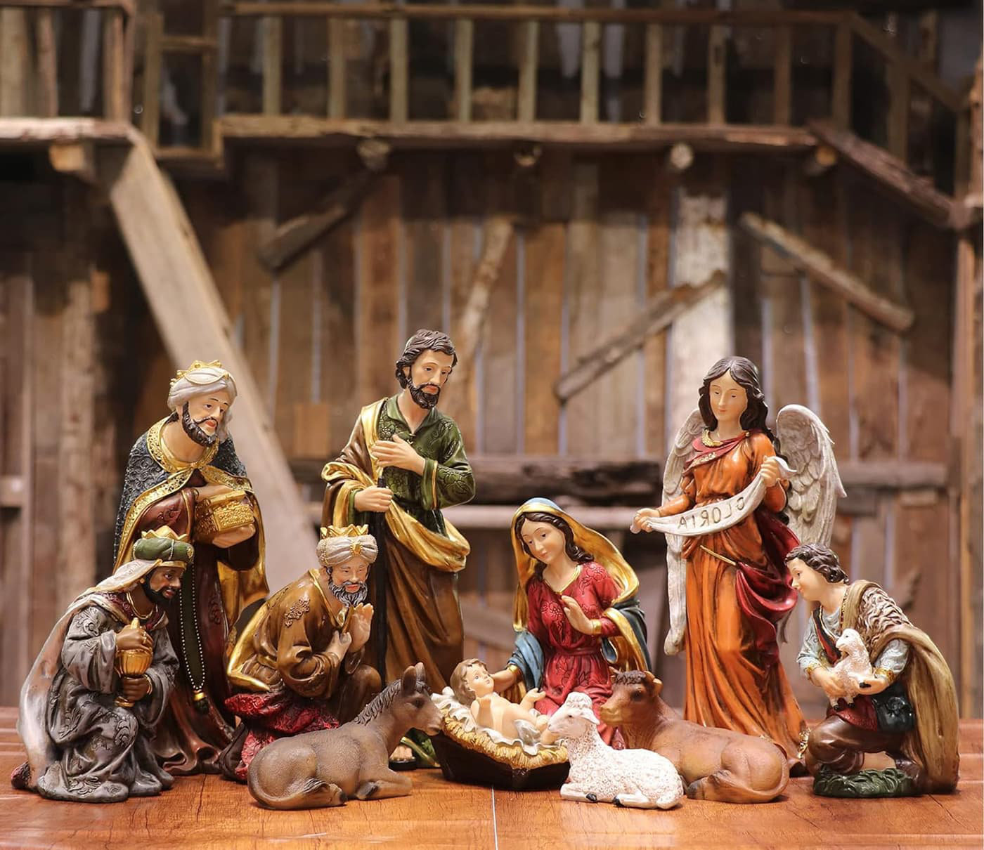 The Holiday Aisle® 11-Piece 8.25-Inch Christmas Indoor Nativity Set ...