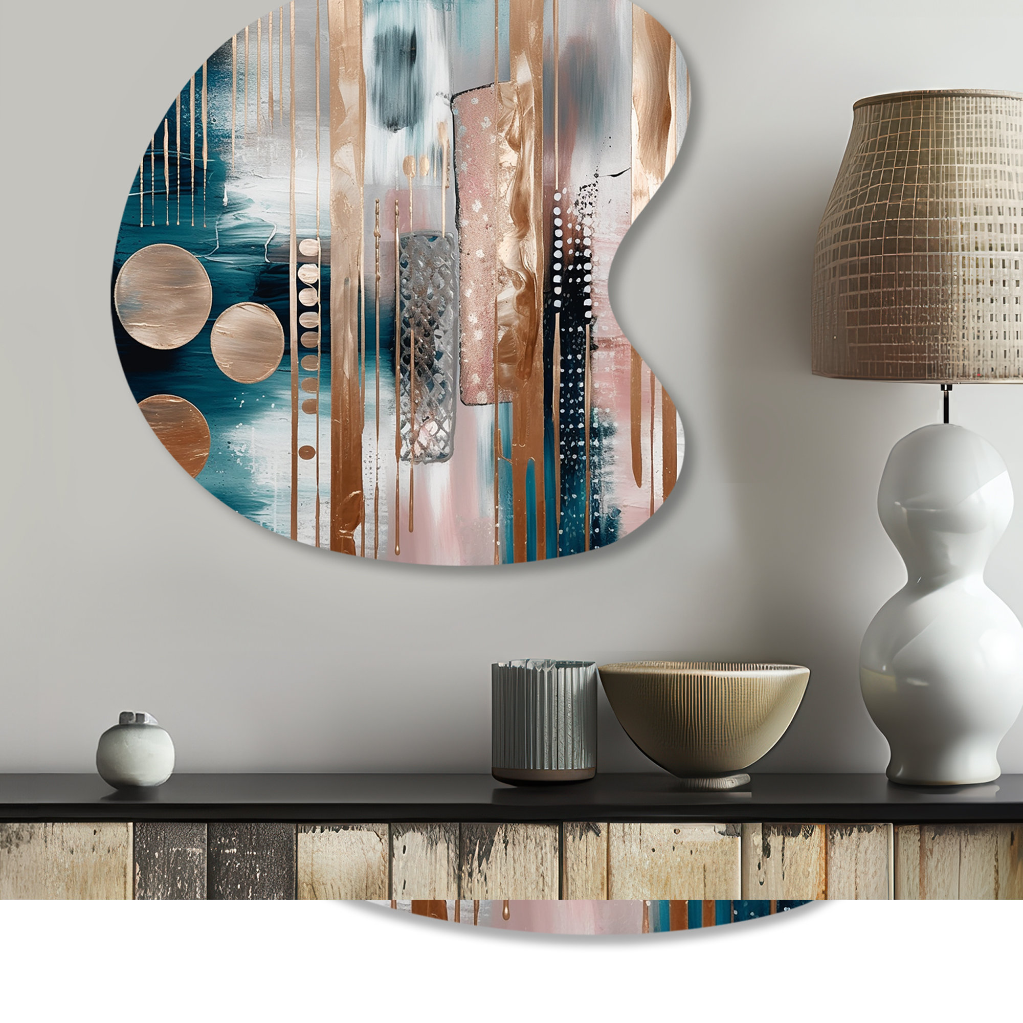 Design Art Soft Colors Shapes And Lines Marble IV - Abstract Marble ...