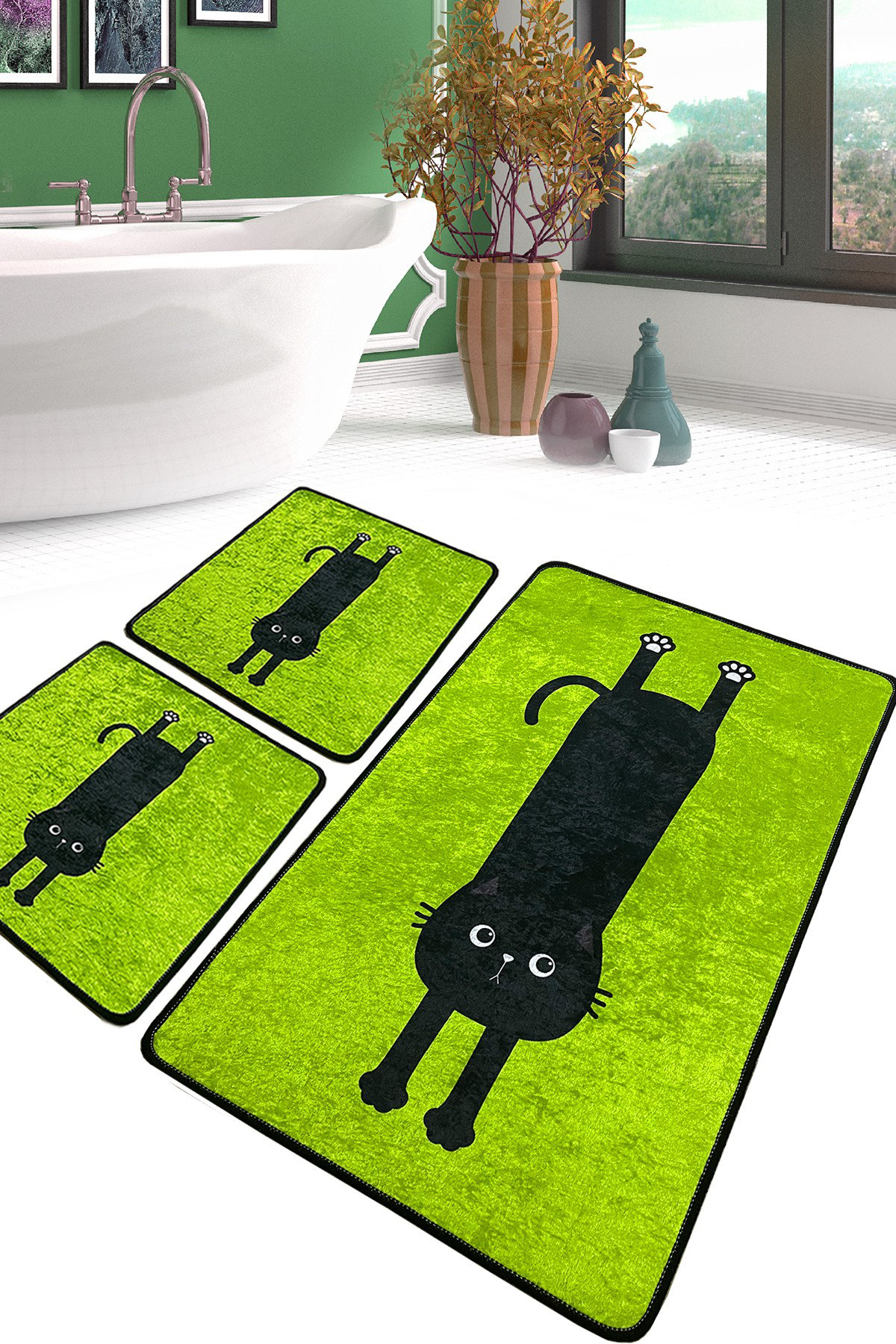 East Urban Home Eriika 3 Piece Bath Rug Set | Wayfair