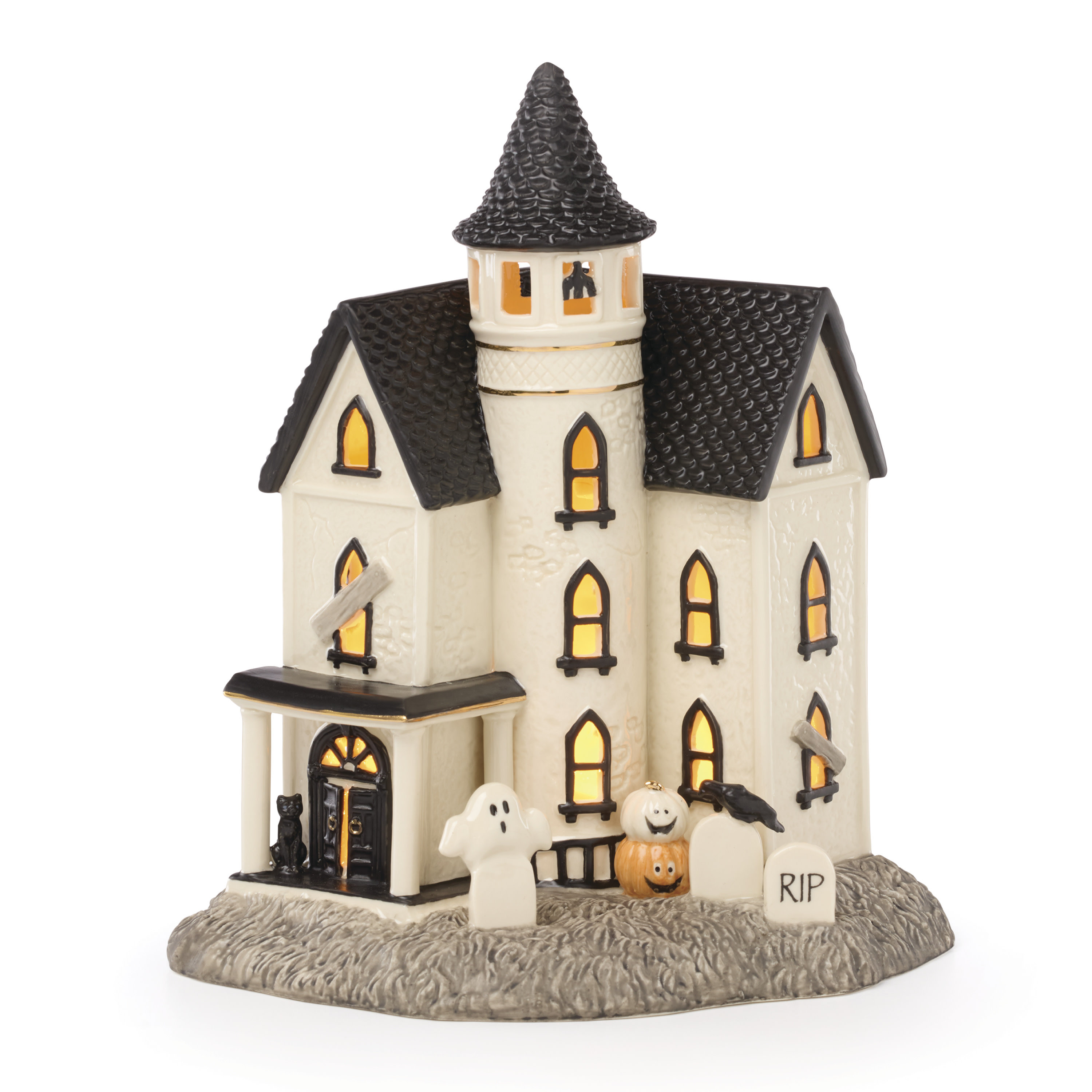 Lenox Vintage Halloween Lit Manor Figurine & Reviews | Wayfair