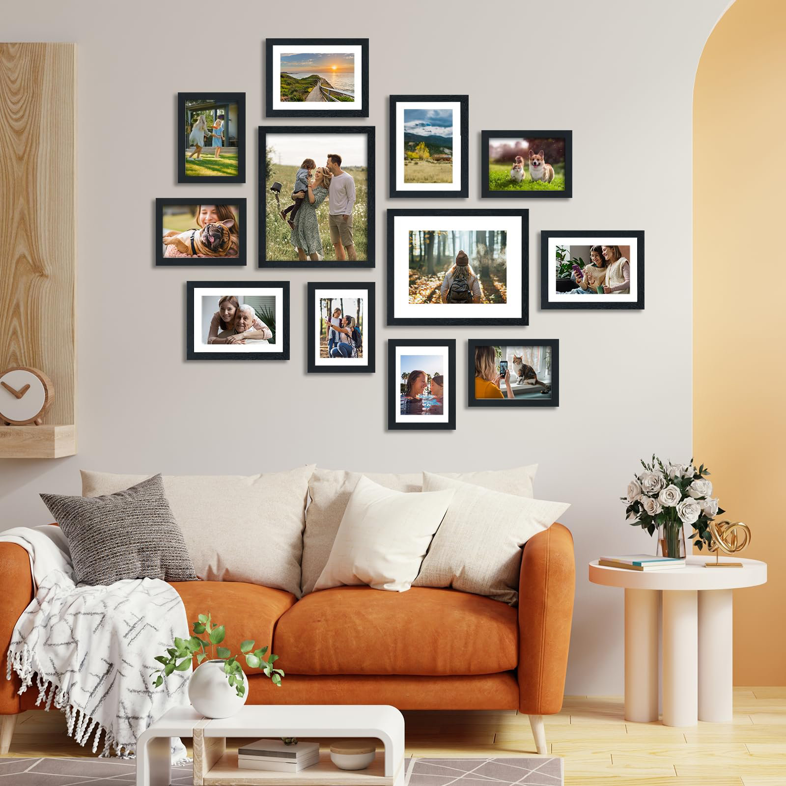 rustic multi photo frame