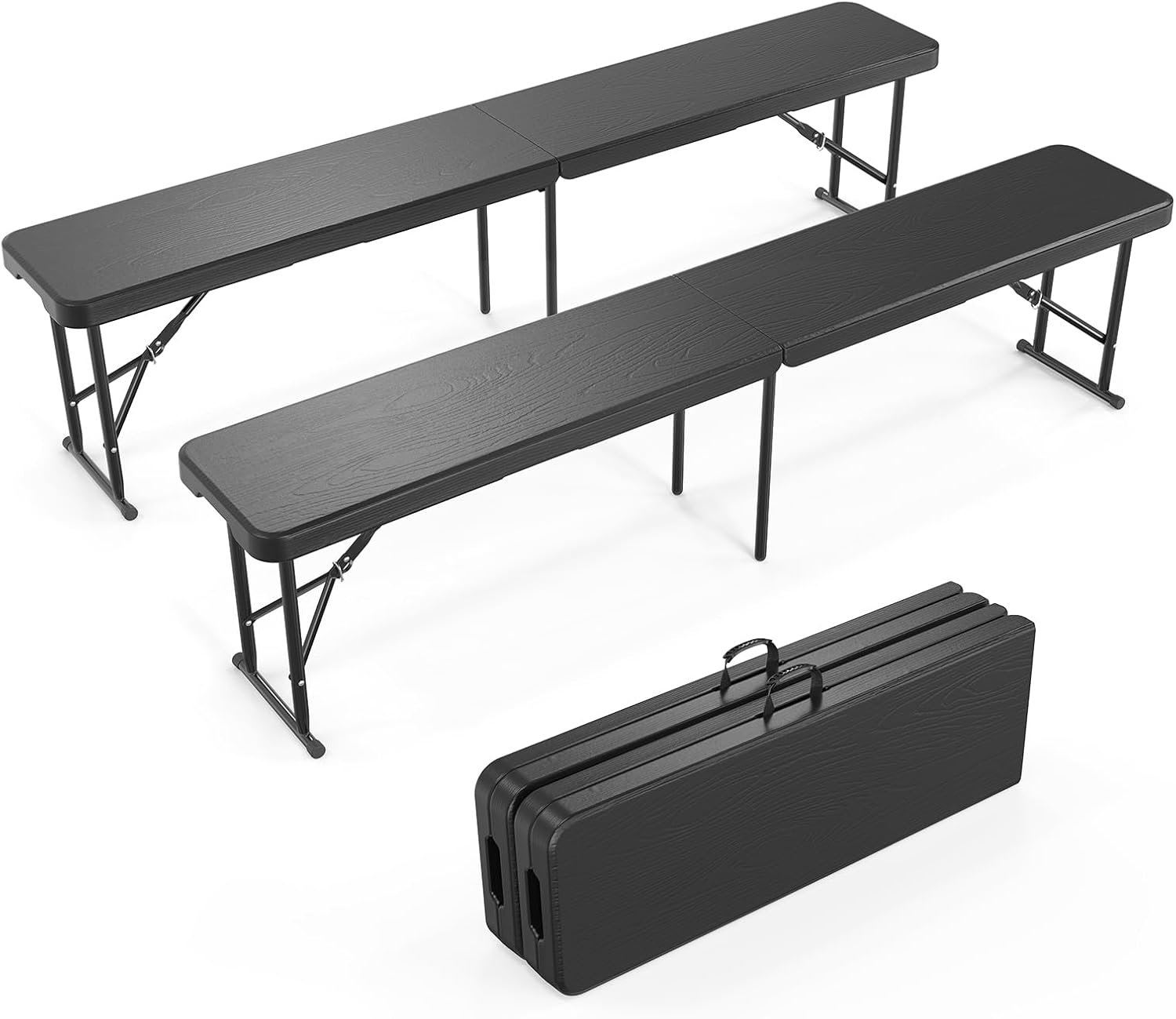 Arlmont & Co. 6Ft. Plastic Patio Folding Bench(Set Of 2) & Reviews ...