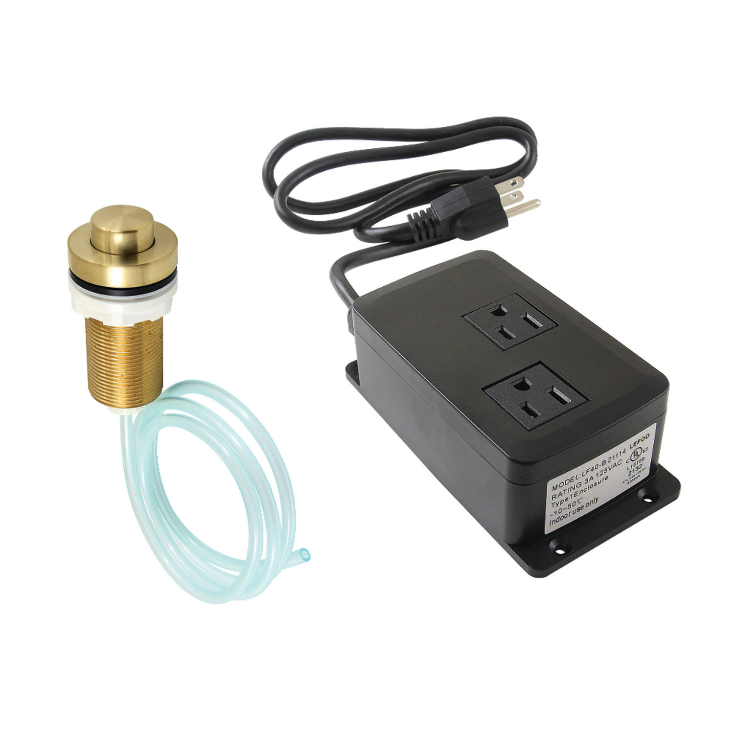 Kingston Brass Gourmetier Dual Outlet Garbage Disposal Air Switch Kit ...