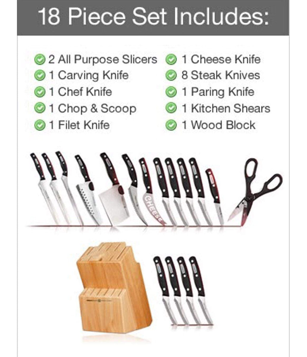 Miracle Blade World Class 18 Piece Knife Block Set & Reviews | Wayfair