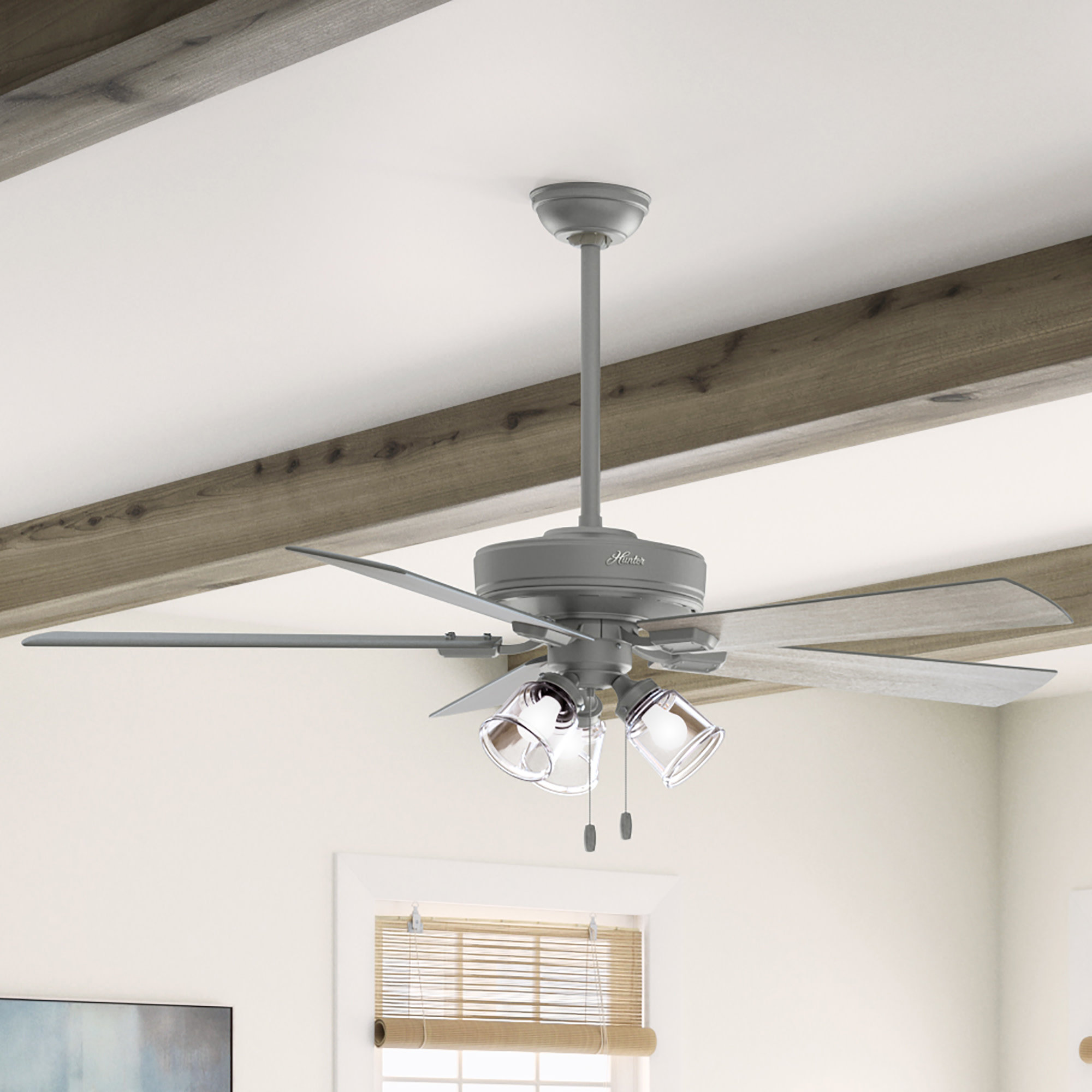 Hunter Fan 60" Crestfield 5 - Blade Ceiling Fan with Pull Chain and ...