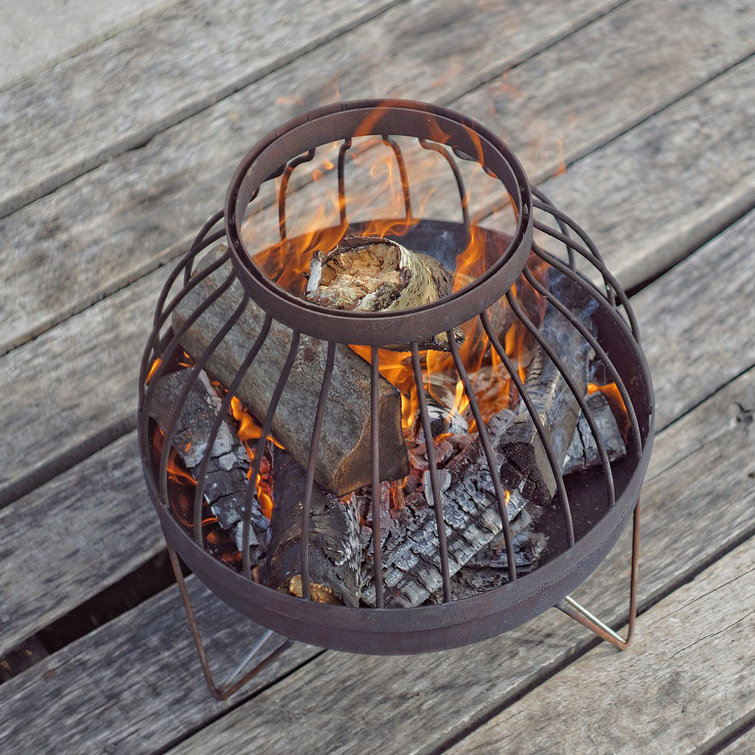 Ebern Designs Rector Solid Steel Wood Burning Fire Pit | Wayfair