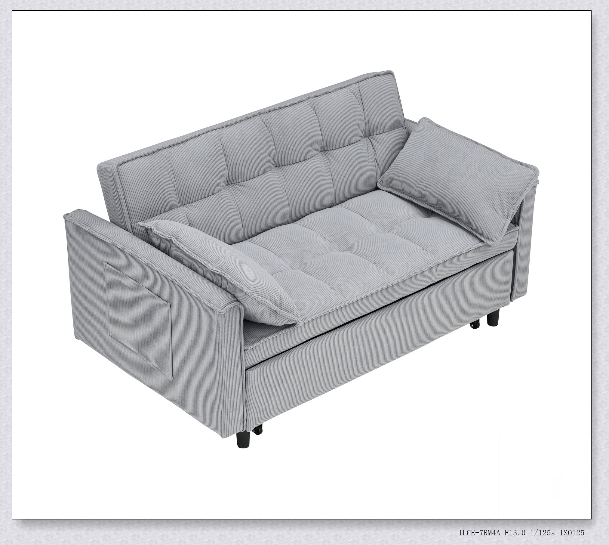 Everly Quinn Folding Sofa Bed with Adjustable Back Access To Sofa ...