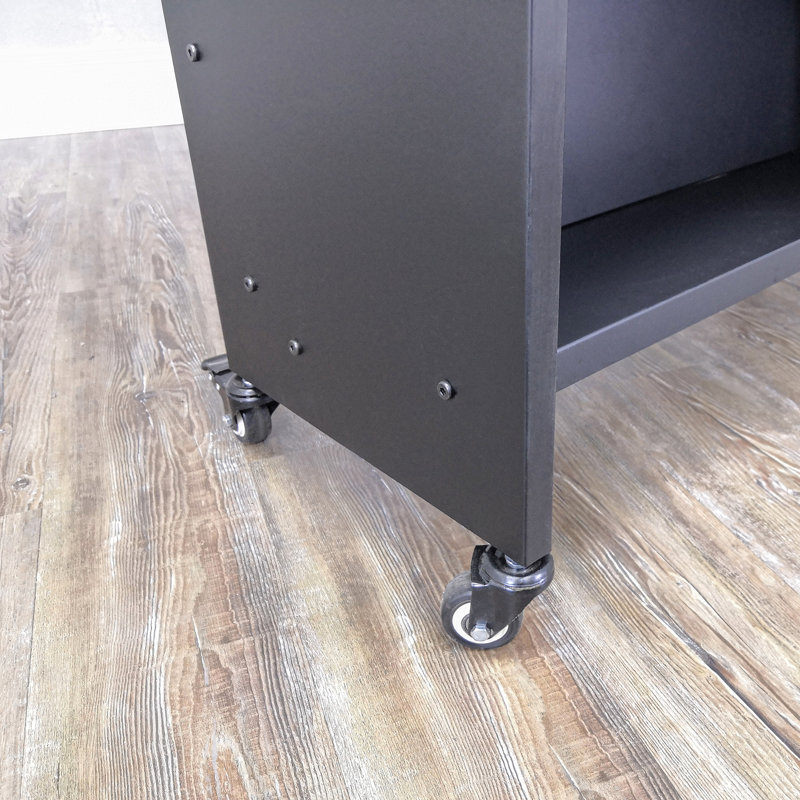 FixtureDisplays Metal Book Cart Rooling Book Truck Library Book Cart ...