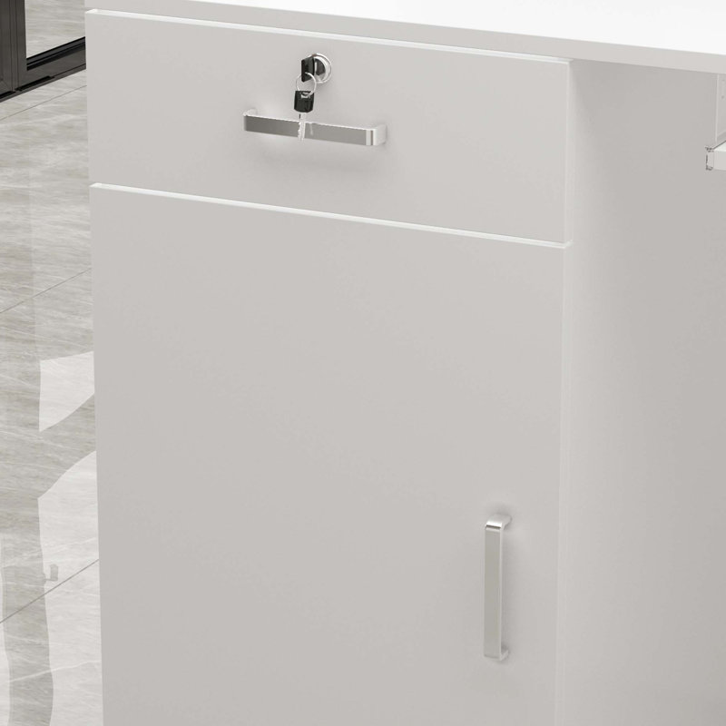 Inbox Zero Gurtha L-Shape Wood Reception Desk & Reviews | Wayfair