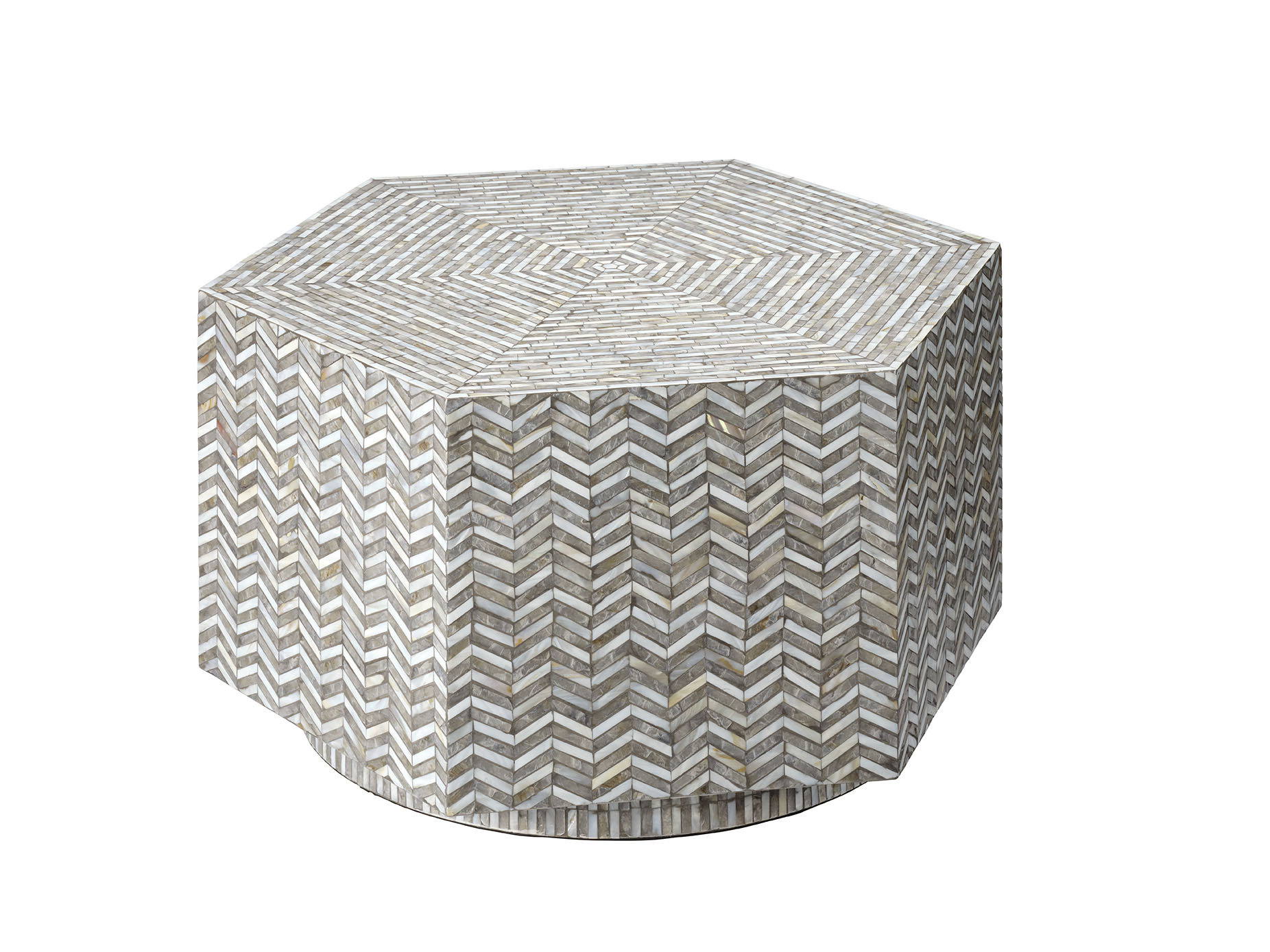 Jamie Young Company Brando Mother Of Pearl Hexagon Coffee Table | Wayfair