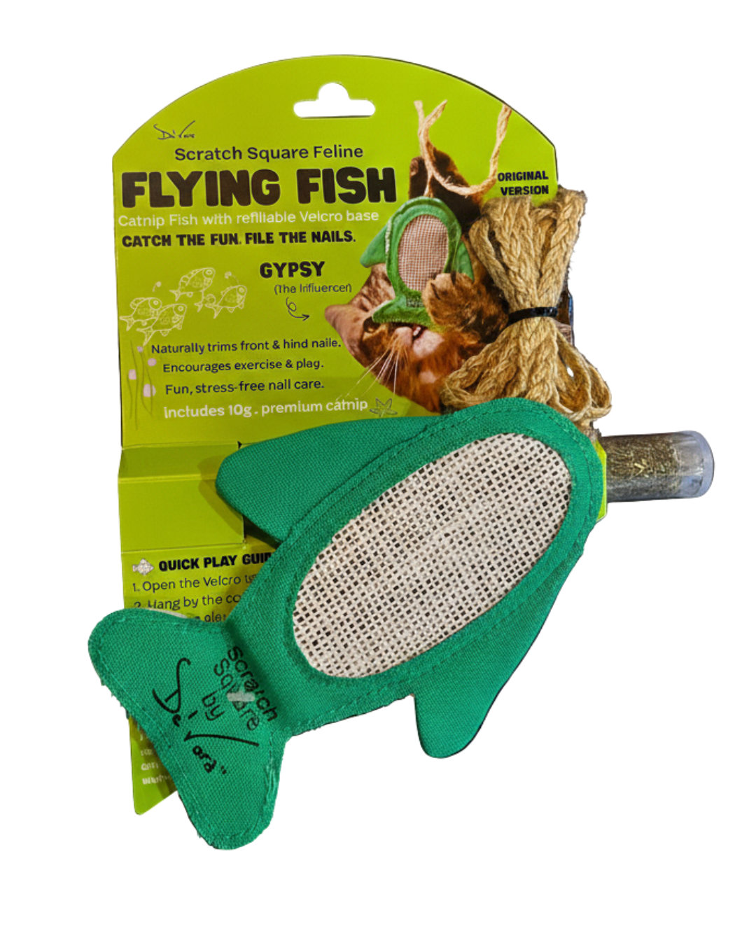 Ebern Designs Scratch Square Feline Cat Flying Fish Scratching Toy ...