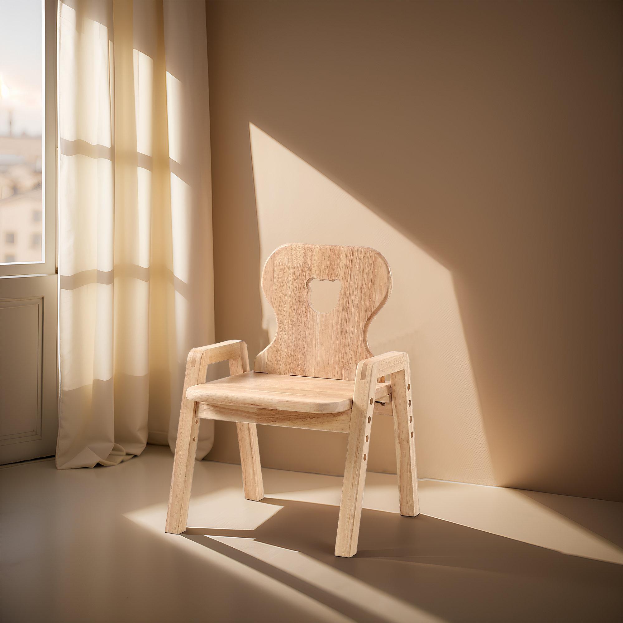 Zoomie Kids Children Wood Adjustable Height Chair | Wayfair