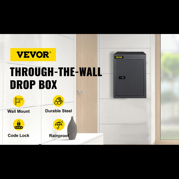 Invenitiah VEVOR Through The Wall Drop Box, 12.5''X6.3''X16.9'' Mail ...