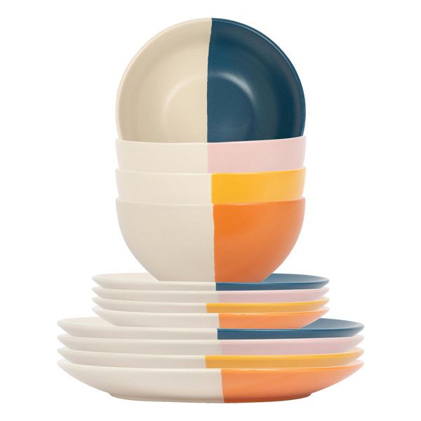 Nicola Spring Stoneware Dinnerware - Service for 4 | Wayfair.co.uk