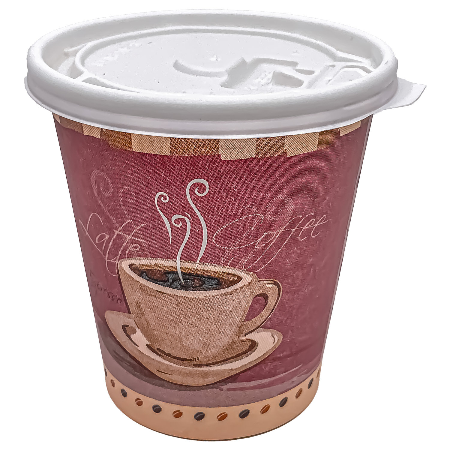 Nicole Fantini 8oz Disposable Multi-Colored Paper Coffee Cups with Lids ...