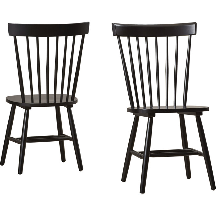 Ebern Designs Aulii Solid Wood Slat Back Side Chair & Reviews | Wayfair
