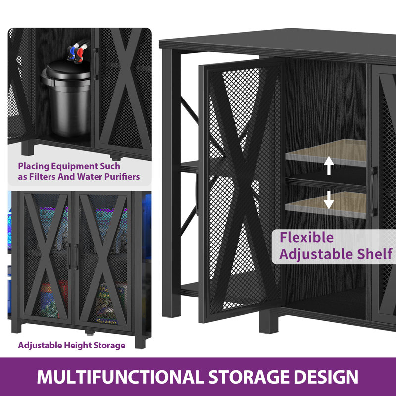 Tucker Murphy Pet™ Eunita 75-120 Gallon Aquarium Stand With Charging ...