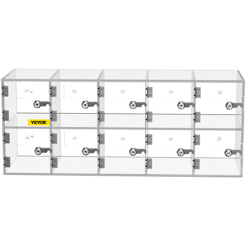 VEVOR Cell Phone Locker Plastic / Acrylic 2 - Tier 20.9'' Cell Phone ...