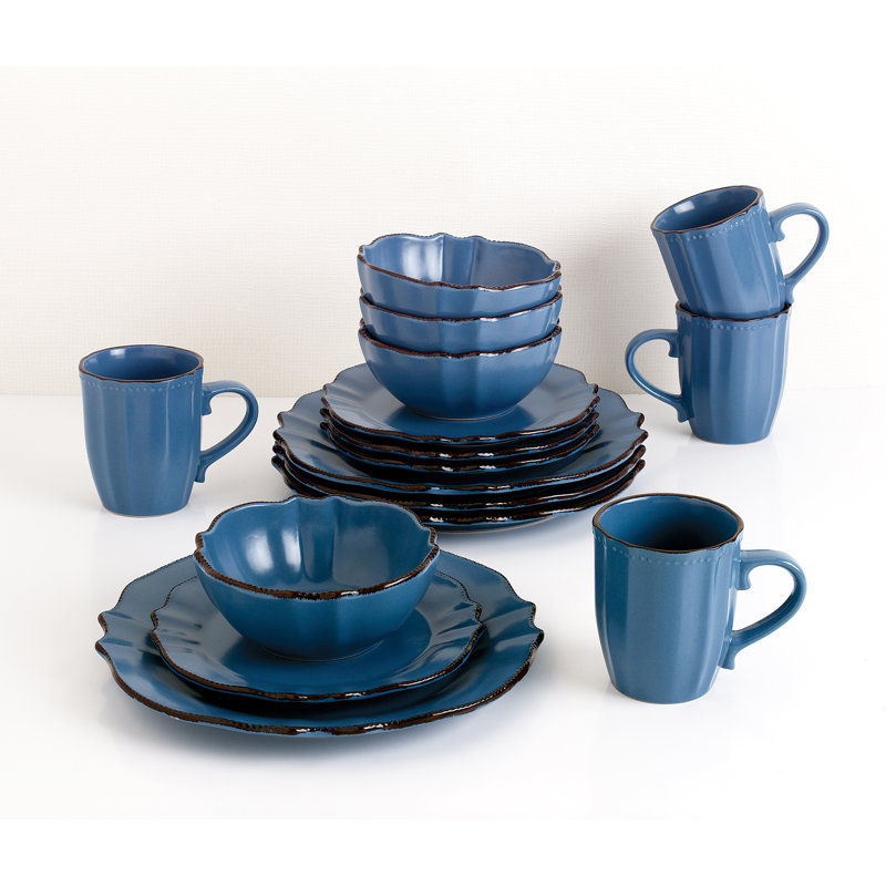 Lorren Home Trends Porcelain China Dinnerware Set - Service for 4 ...