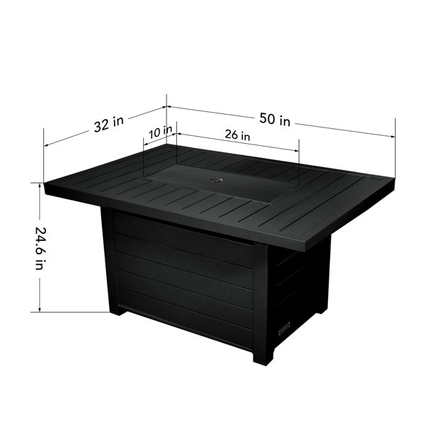 Sunbeam Serenity Aluminum Propane/Natural Gas Fire Pit Table & Reviews ...